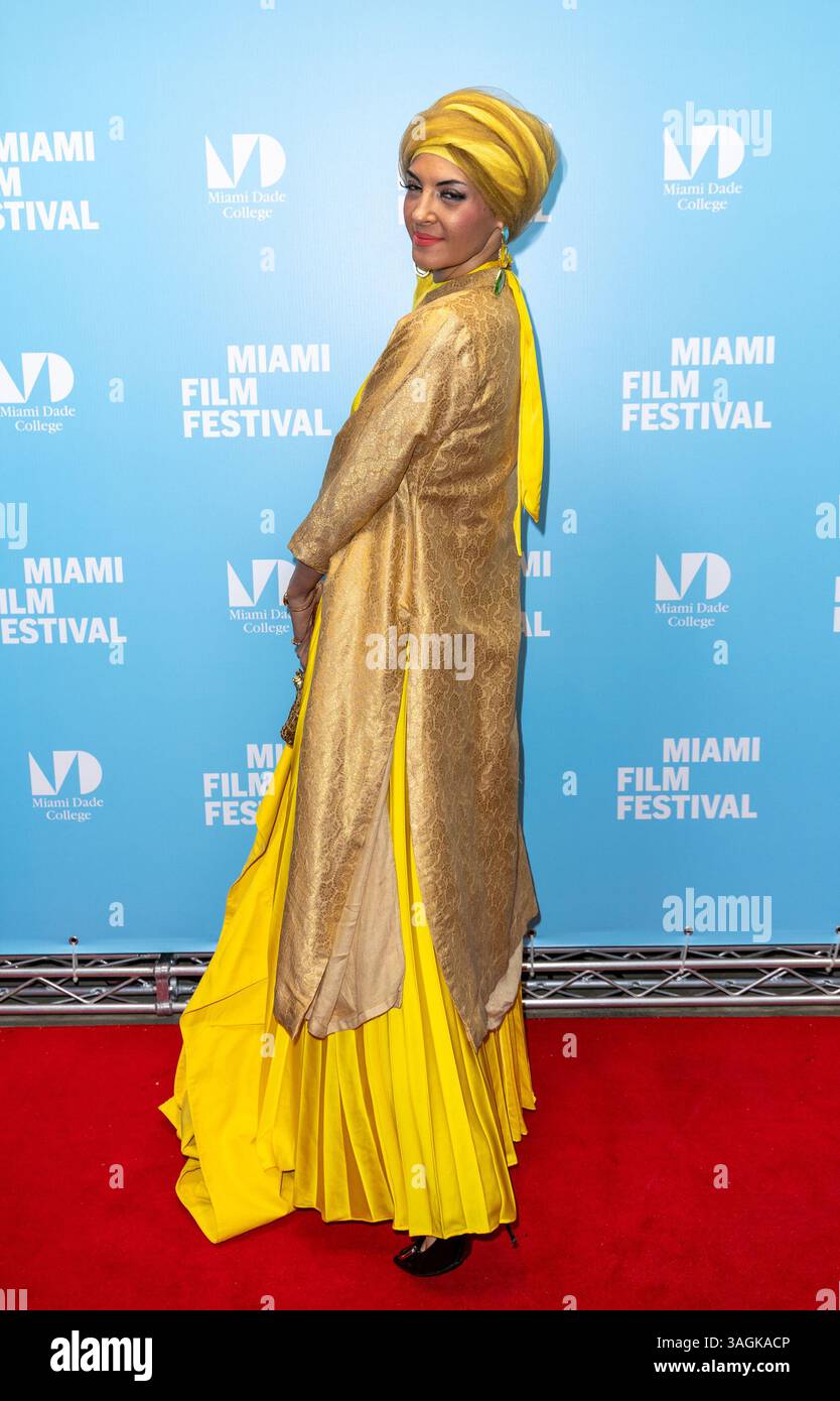 MIAMI, FL - APRIL 8: Co-Producer, Nyla Hazratjee arrives during The ...