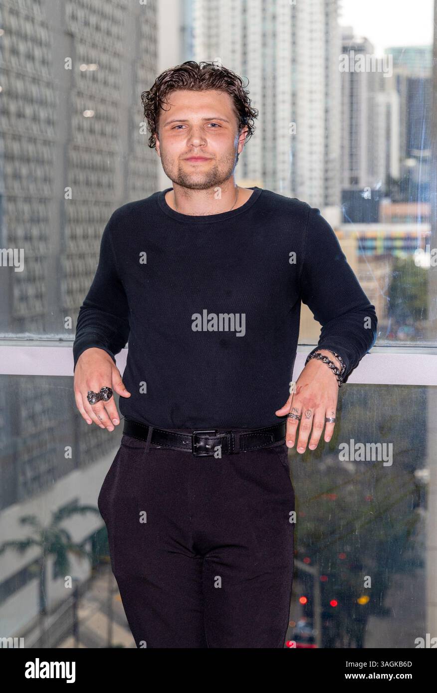 MIAMI, FL - APRIL 8: Actor Clayton Royal Johnson arrives during The ...