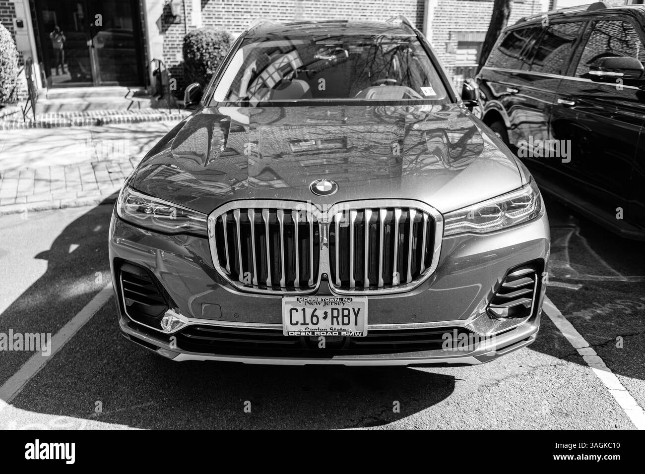 New York City, USA - March 31, 2024: BMW X7 modern grey car parked ...