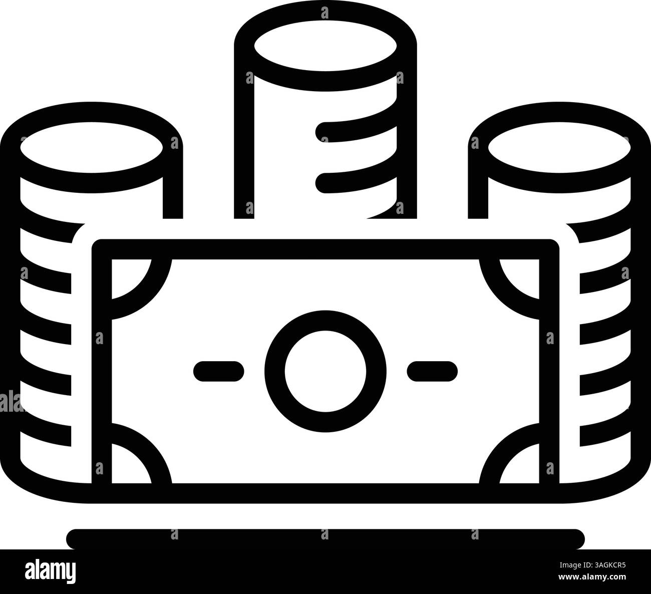 Money coins and notes Black and White Stock Photos & Images - Alamy