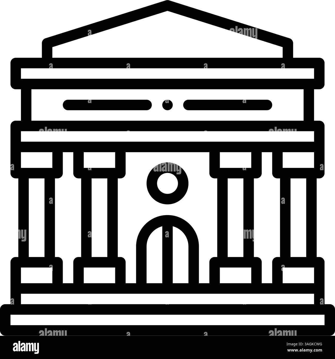Bank silhouette icon institution Cut Out Stock Images & Pictures - Alamy