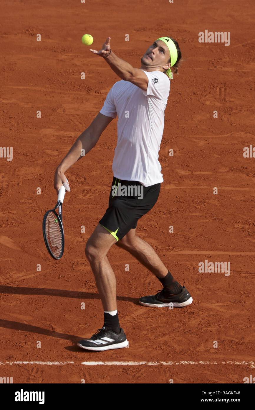 Alexander Zverev of Germany during day three of the Rolex Monte-Carlo ...