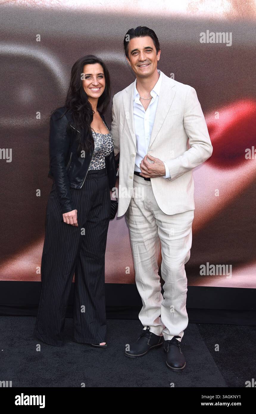 Gilles Marini and Carole Marini arriving to Universal Pictures “Drop ...