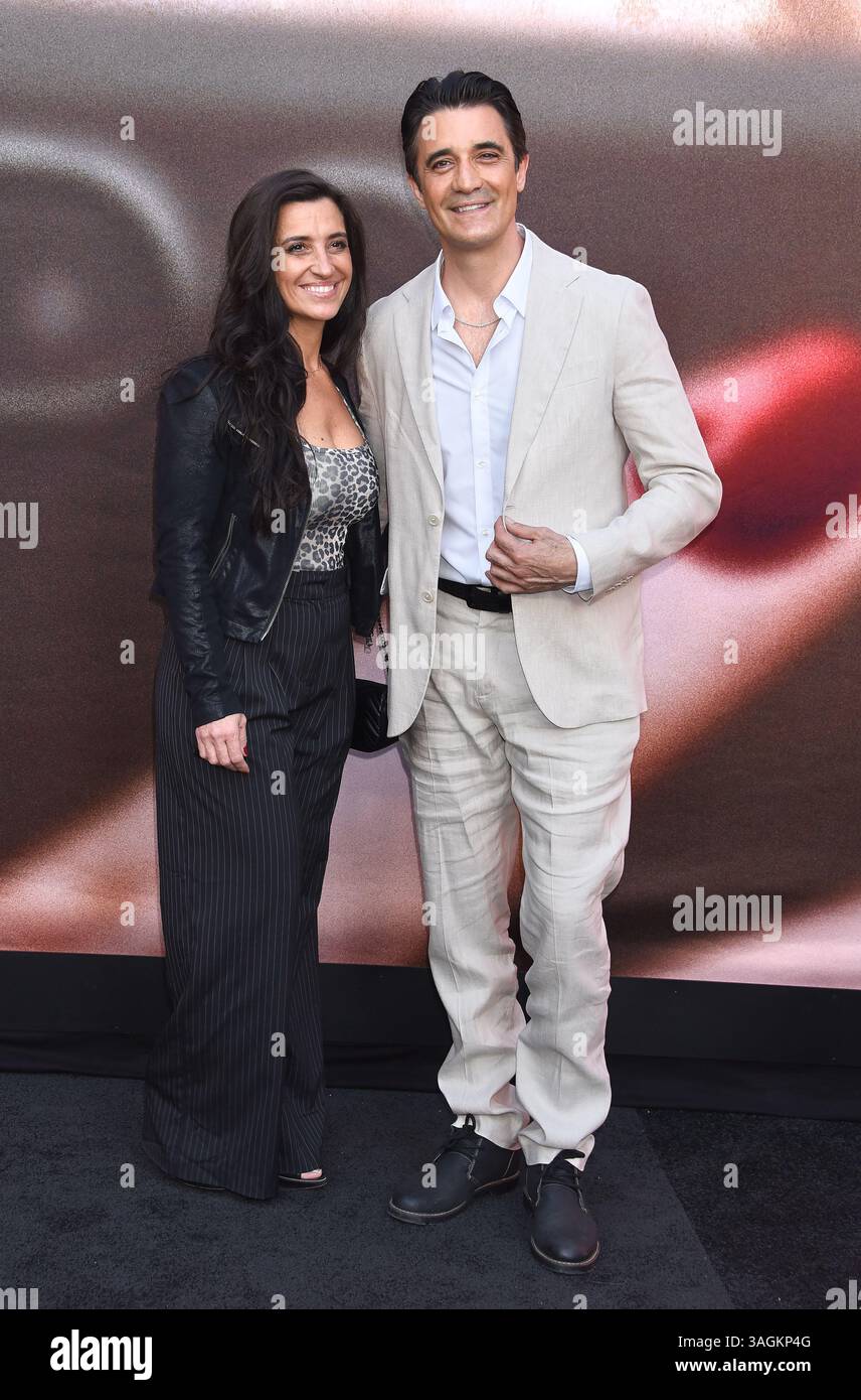 Gilles Marini and Carole Marini arriving to Universal Pictures “Drop ...