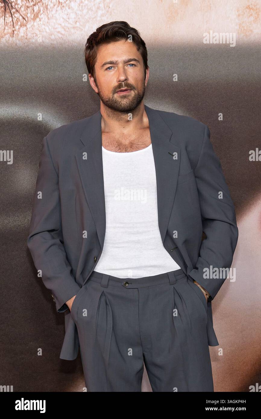 Hollywood, USA. 08th Apr, 2025. Brandon Sklenar attends the arrivals of ...