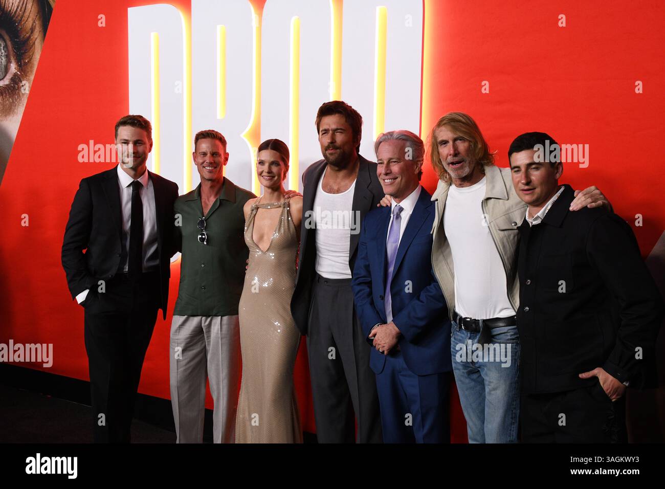 Hollywood, California, USA 8th April 2025 (L-R) Producer Cameron Fuller ...