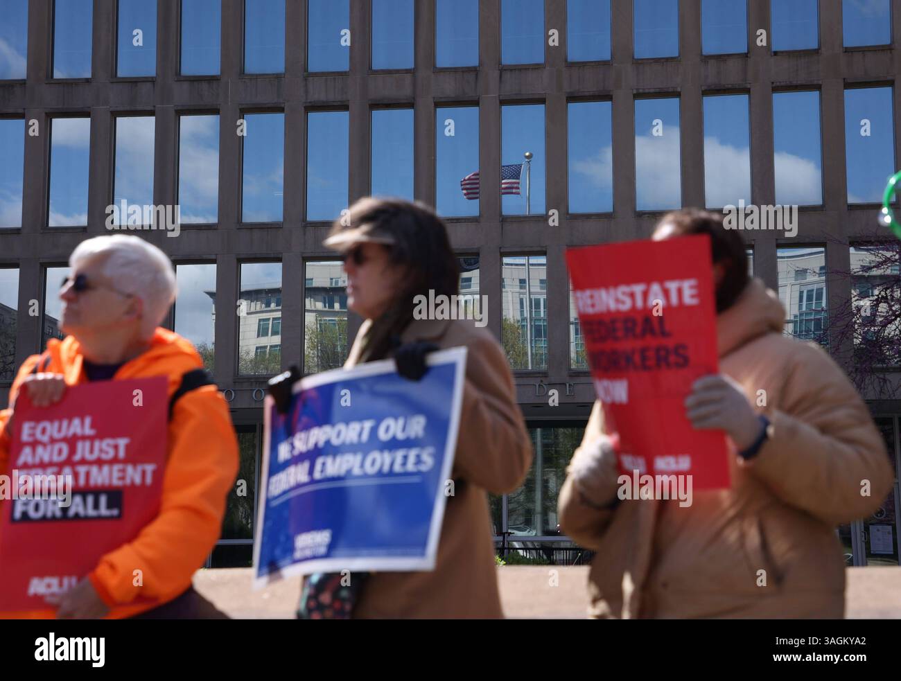 Protest Reinstate Federal Workers Now in Washington, USA - 08 April ...