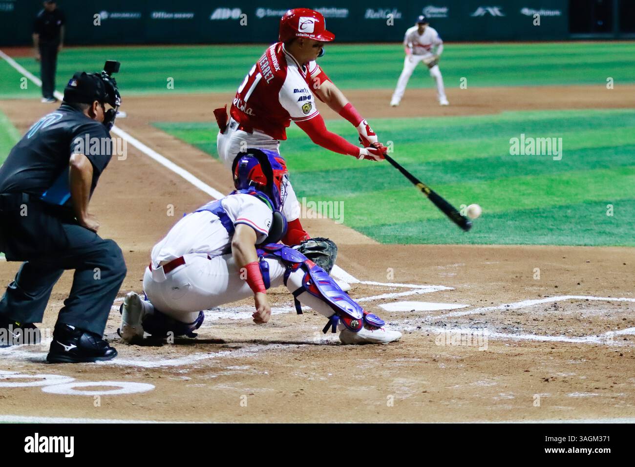 Mexico City, Mexico. 08th Apr, 2025. Moises Gutierrez #61 of Diablos ...