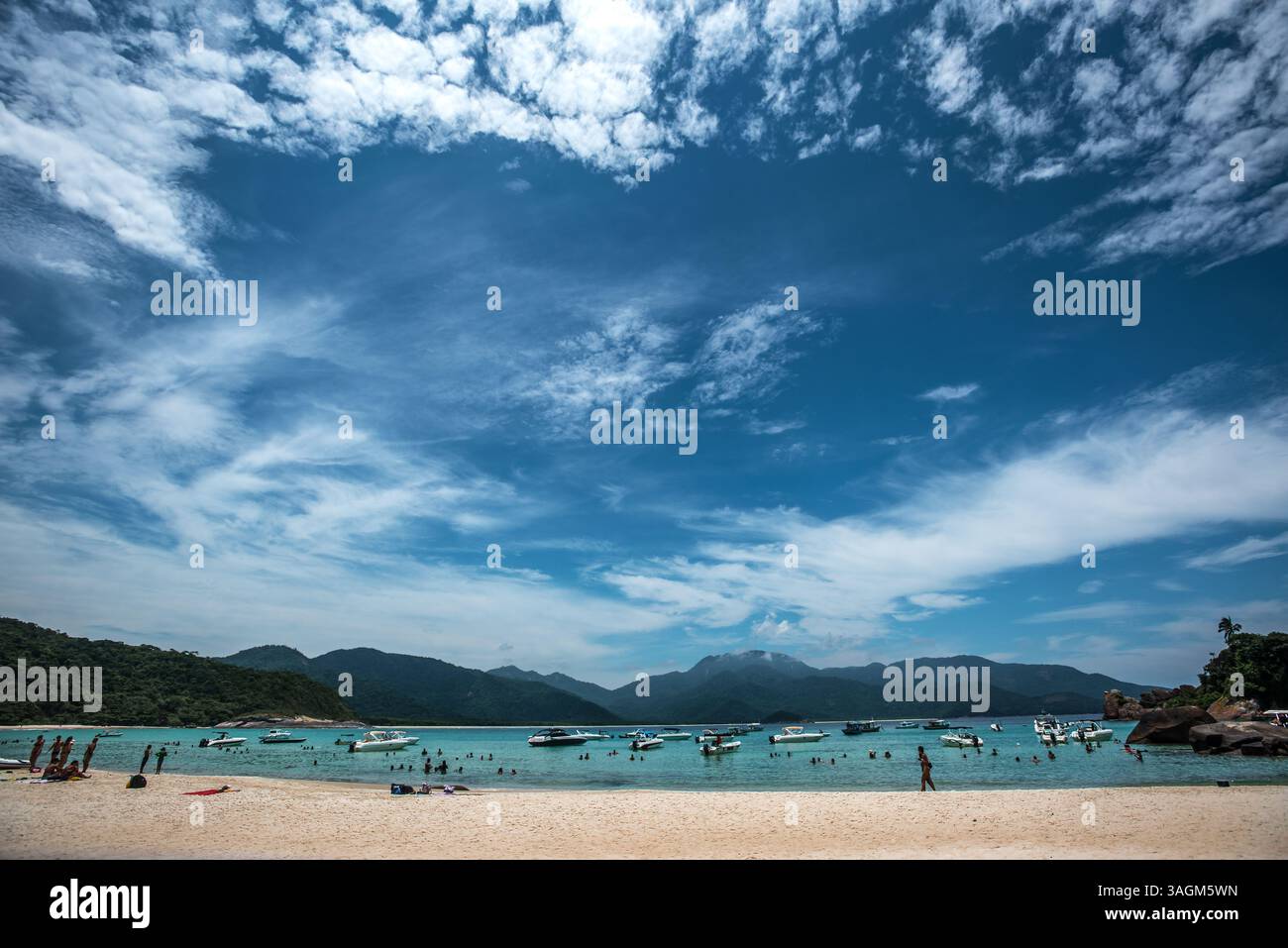 Wide View of Tropical Beach in Angra dos Reis, Brazil Stock Photo - Alamy