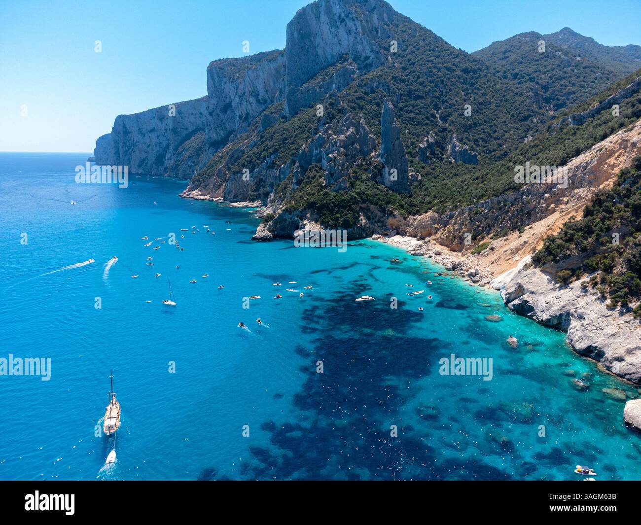 Aerial View of Cala Goloritzé, Sardinia – Mediterranean Coastline with ...