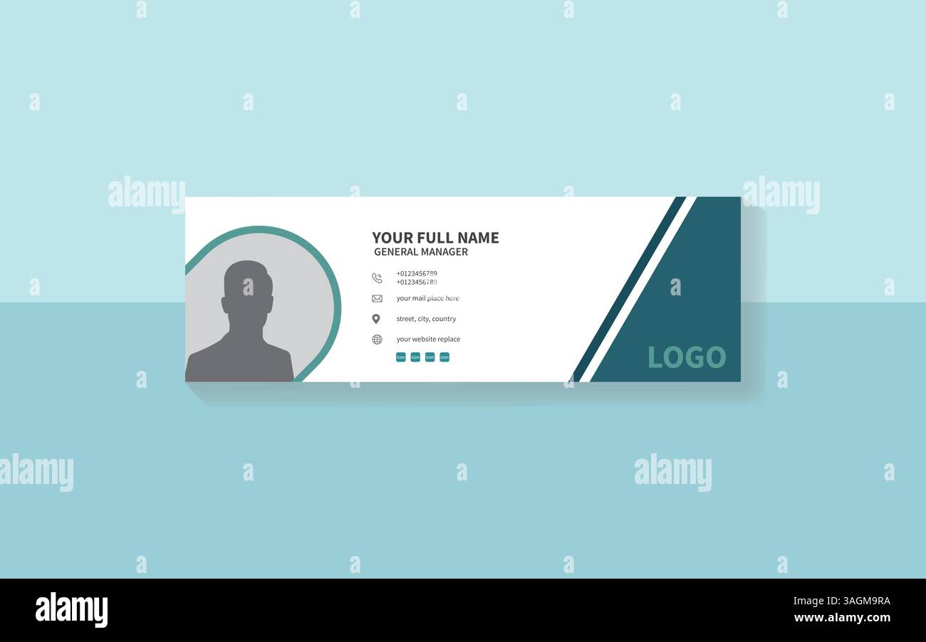 Email signature template or email footer and social media cover design ...