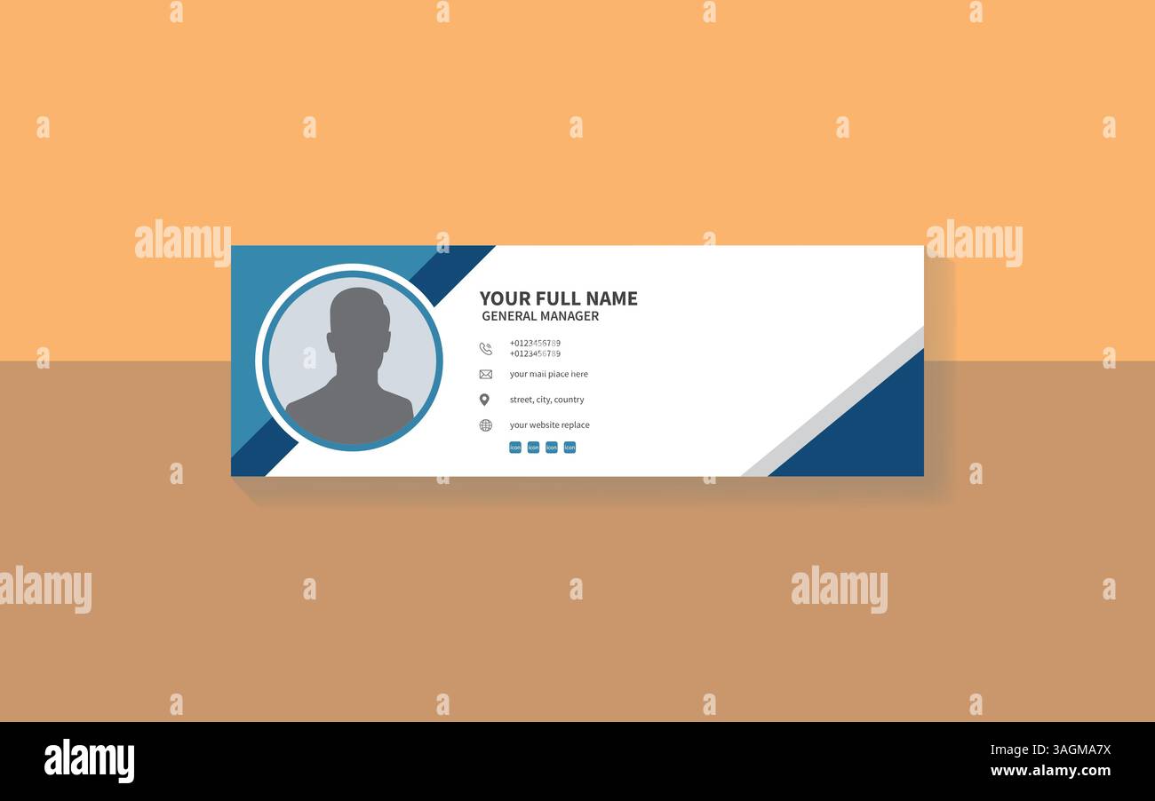 Email signature template or email footer and social media cover design ...