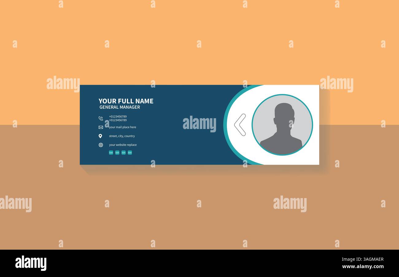 Email signature template or email footer and social media cover design ...