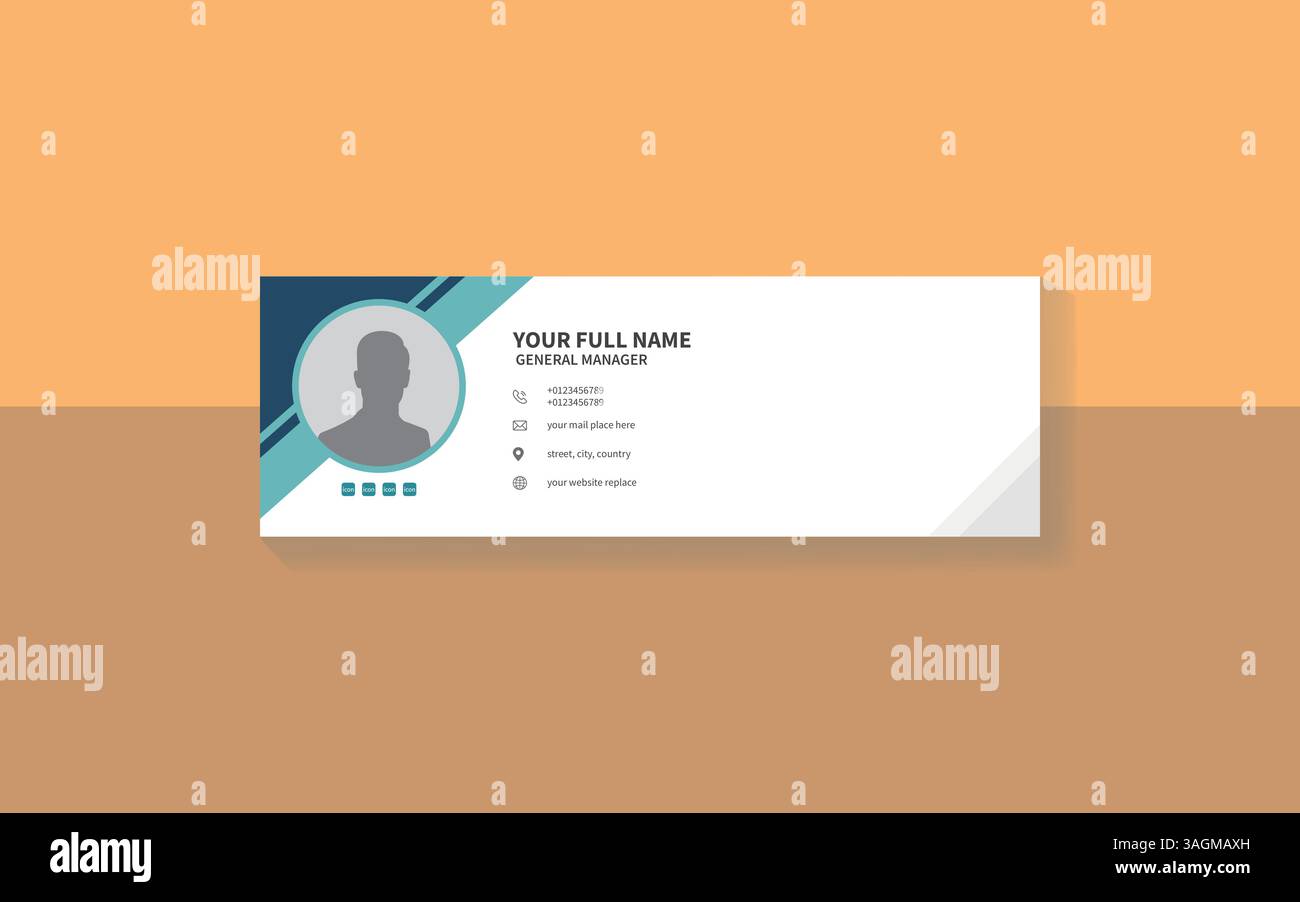 Email signature template or email footer and social media cover design ...