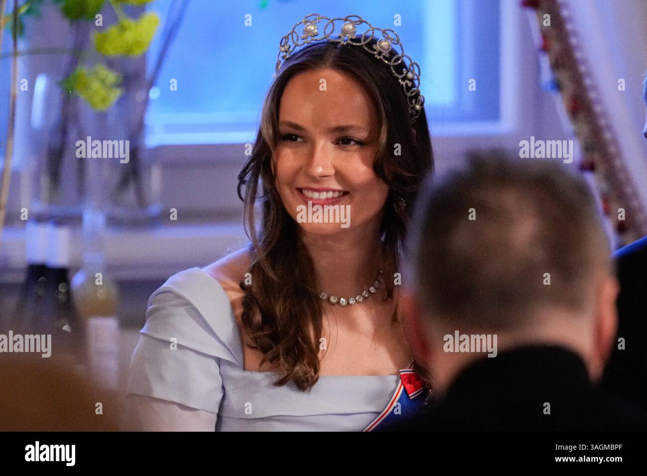 Oslo 20250408. Princess Ingrid Alexandra during a gala dinner at the ...