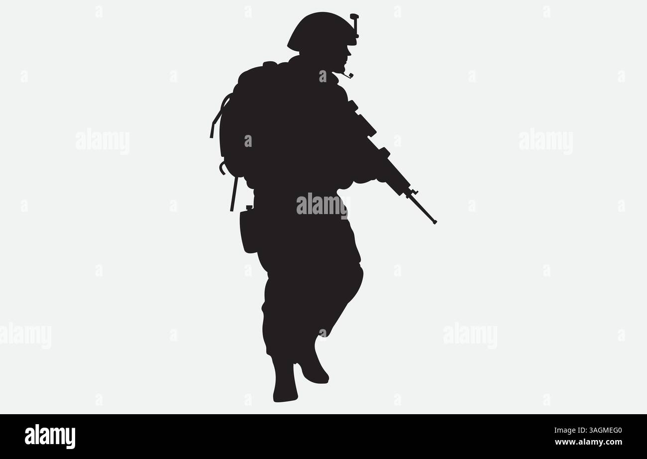 Man military on group Stock Vector Images - Alamy
