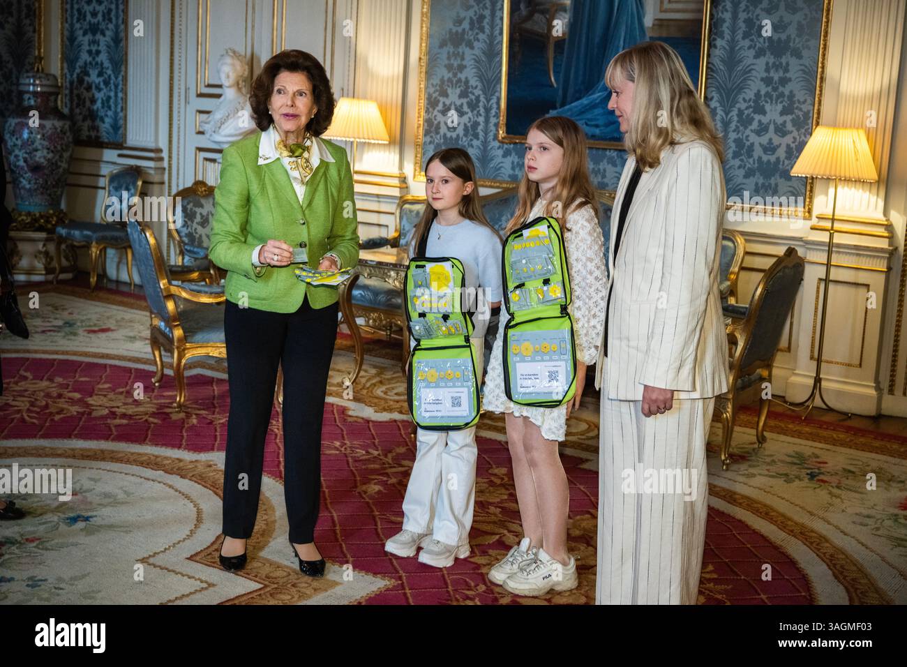 Stockholm, Sweden. 25th Mar, 2025. Queen Silvia of Sweden buys the ...