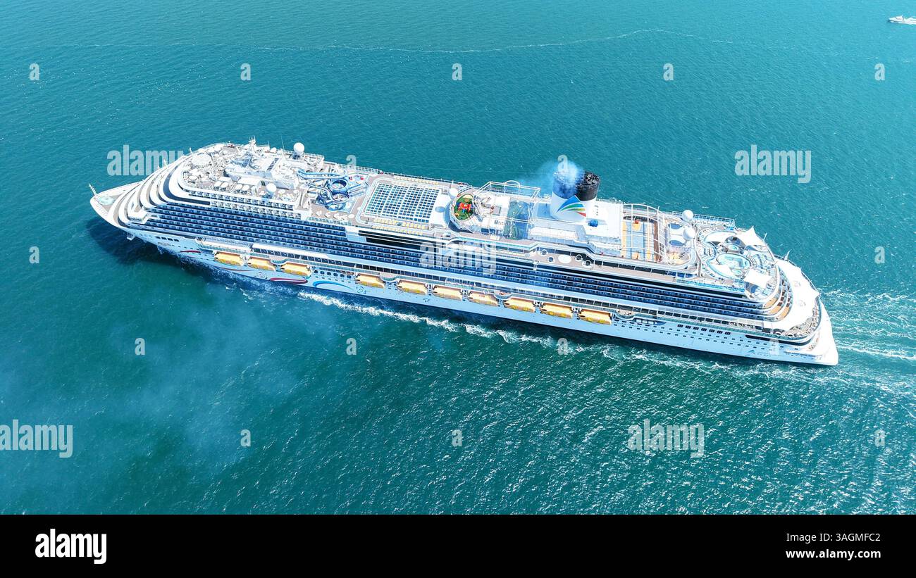 Adora Magic City, China's first domestically built cruise ship,arrives ...