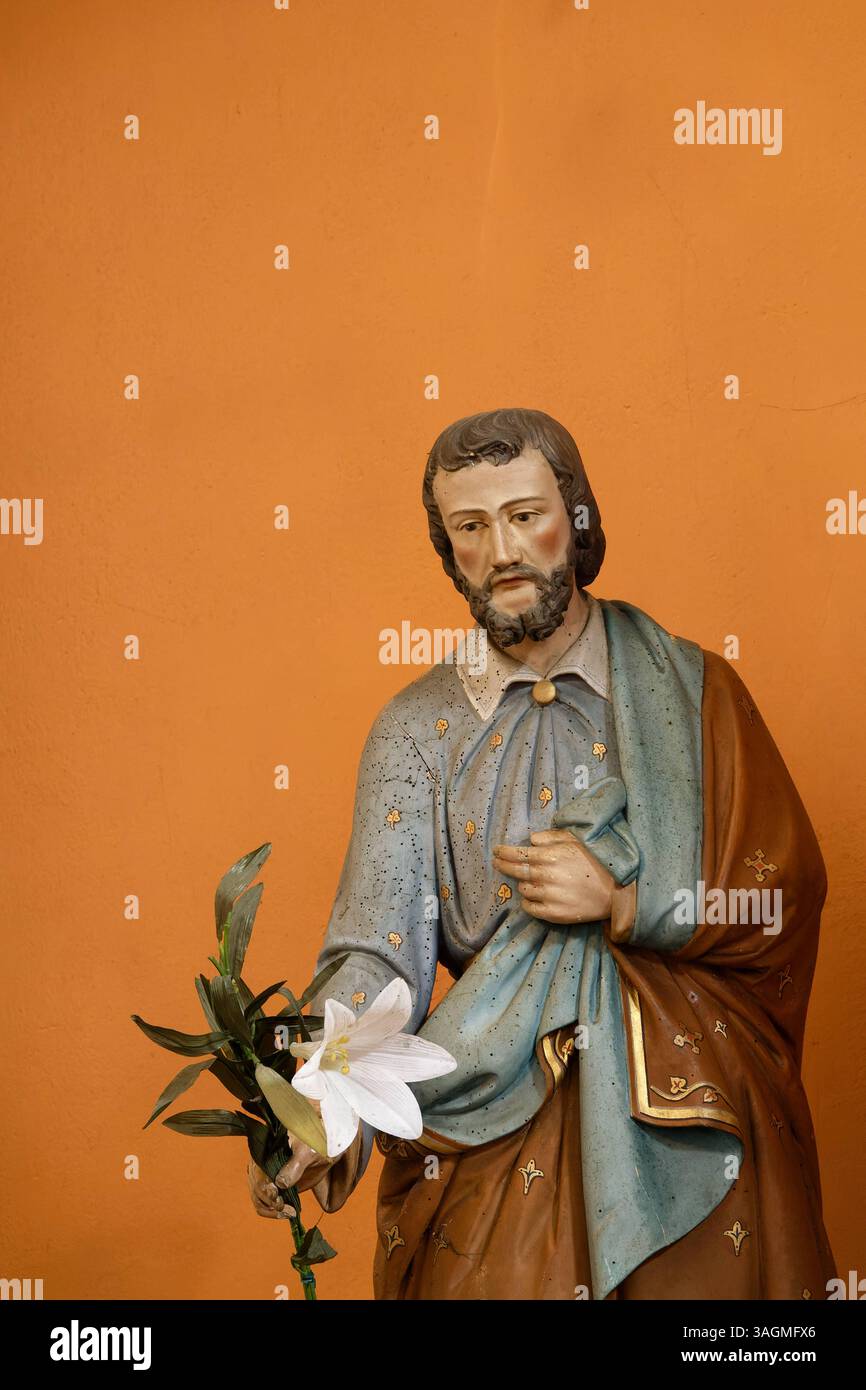 Marcellaz Albanais, FRANCE - 06-07-2024: Statue (19th century) of Saint ...