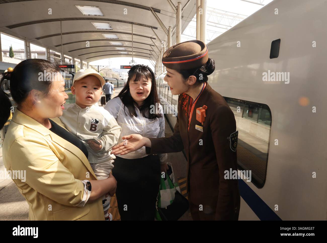 Passengers are seen at Wuchang railway station, Wuhan City, central ...