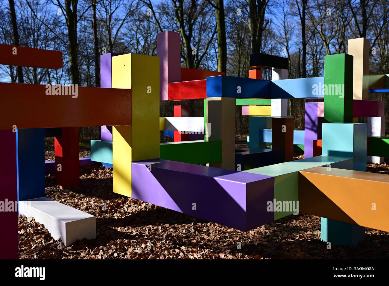 Vanås, Skåne, Sweden. April 6 2025. Wanås sculpture park. The artwork Primary Structure from ...