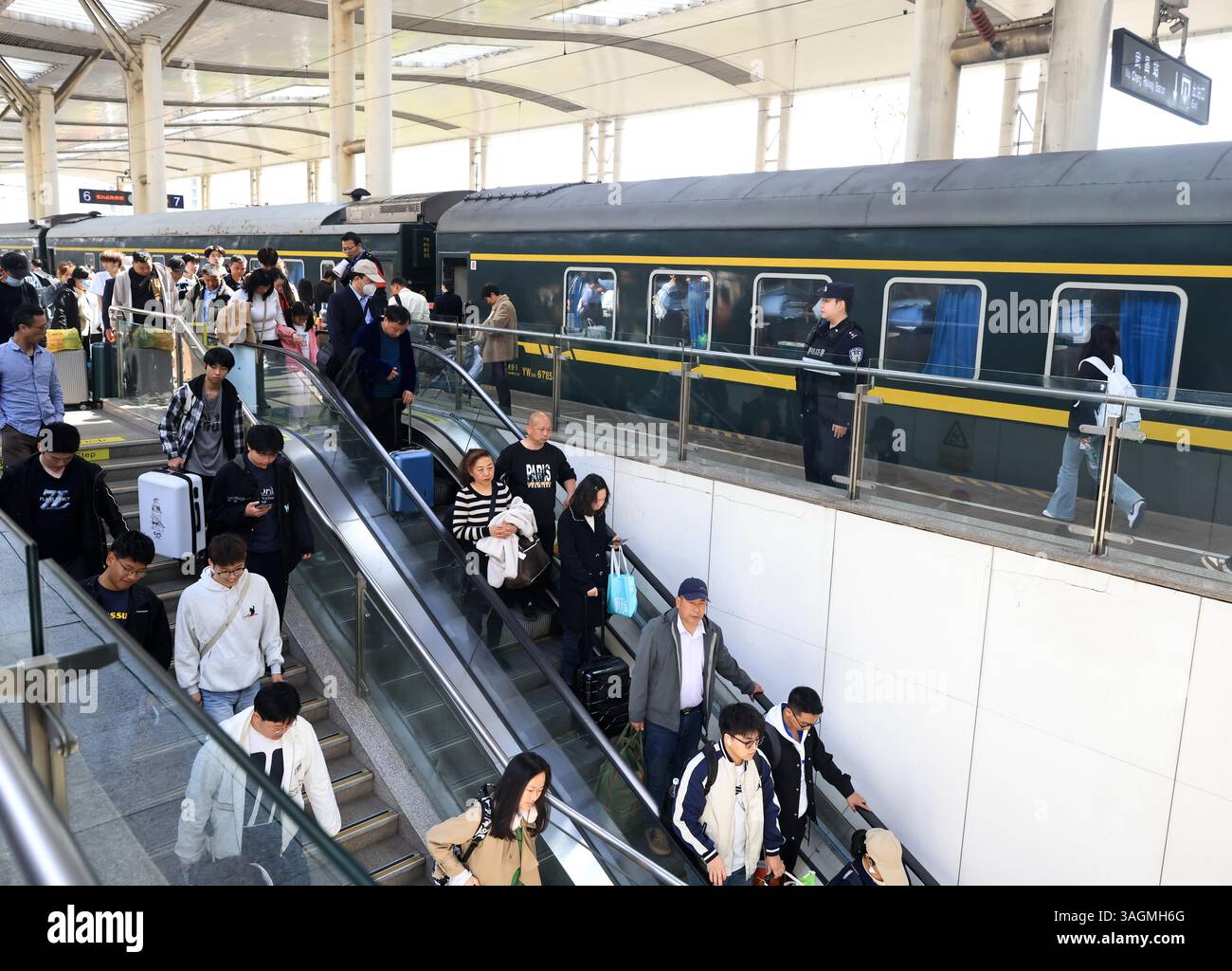 Passengers are seen at Wuchang railway station, Wuhan City, central ...