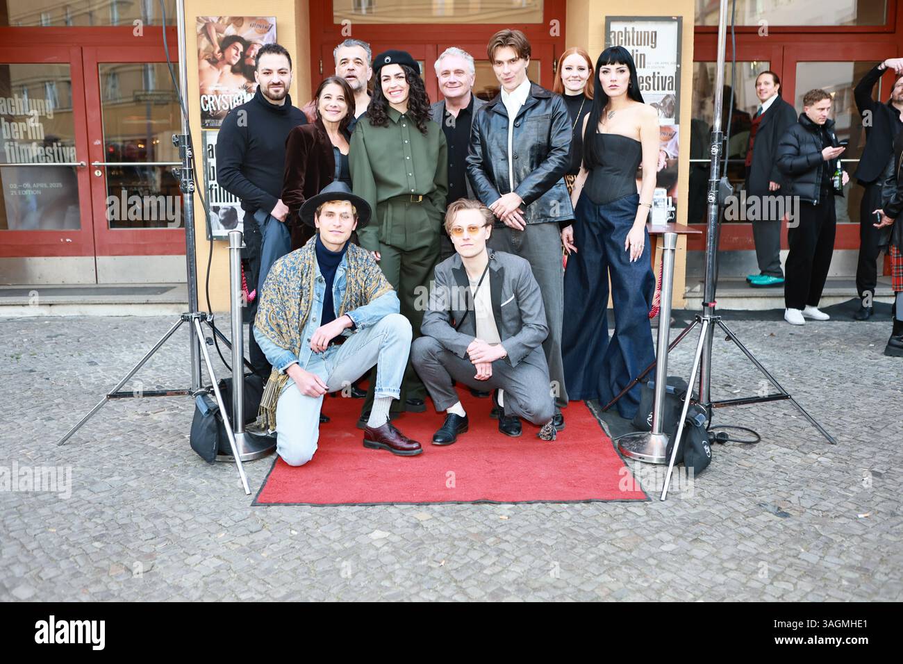 BERLIN, GERMANY - April 8 :(back left to right) Walid Al-Atiyat ...