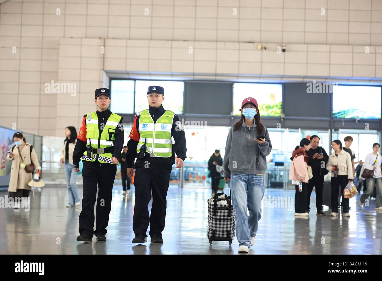 Passengers are seen at Wuchang railway station, Wuhan City, central ...