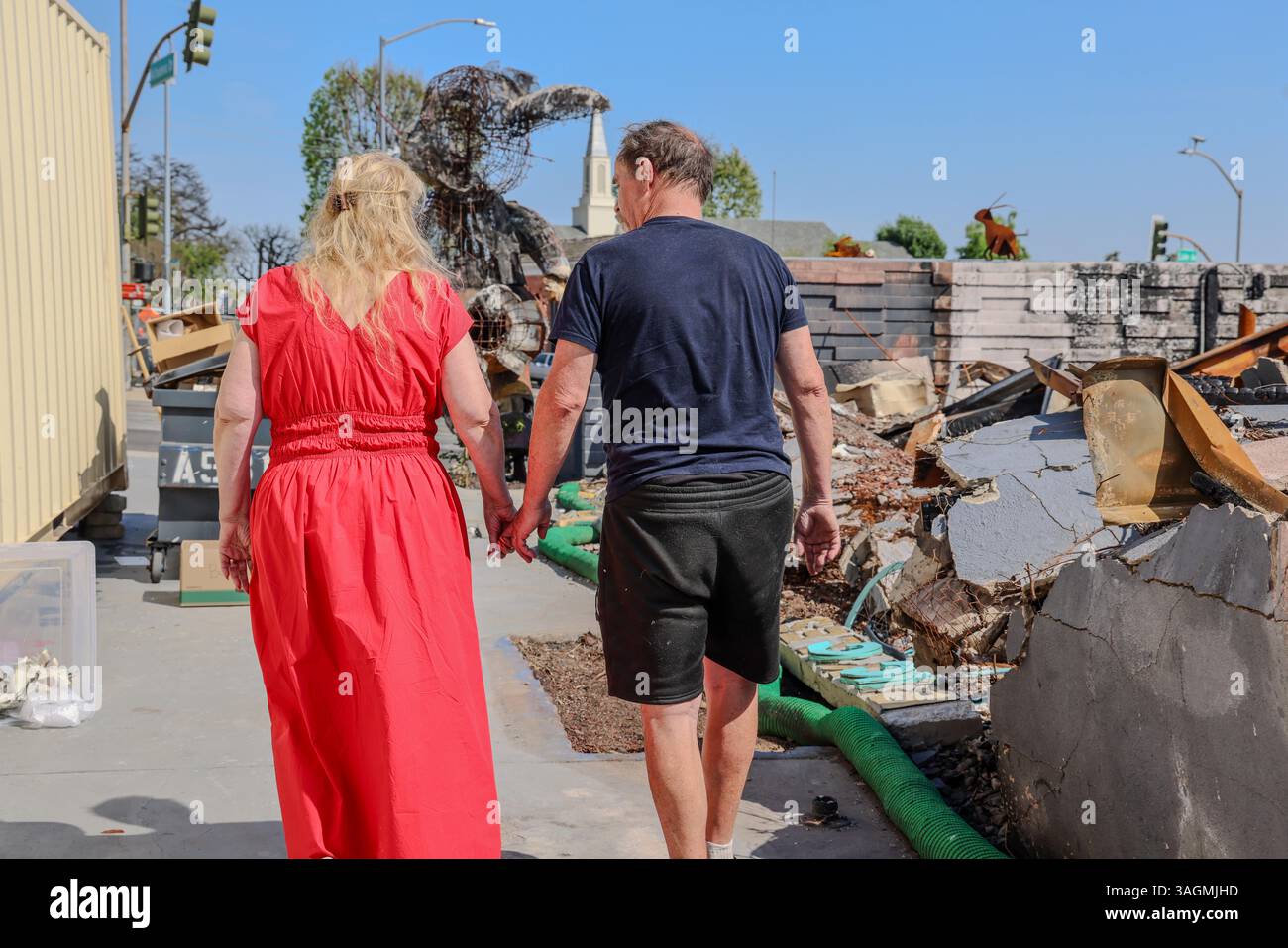 April 7, 2025, Altadena, Ca, USA: Altadenaâ€™s famous Bunny Museum was ...