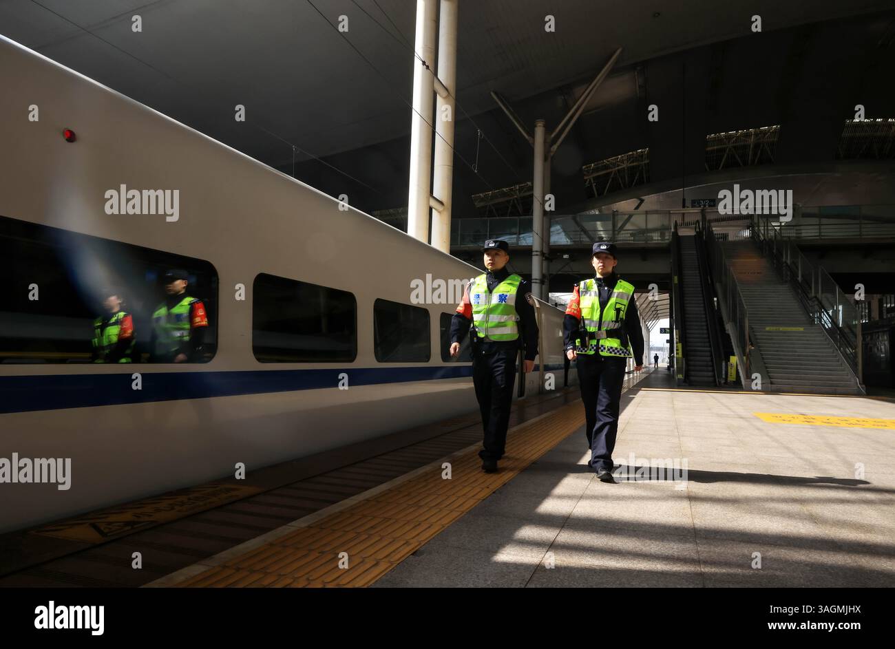 Passengers are seen at Wuchang railway station, Wuhan City, central ...