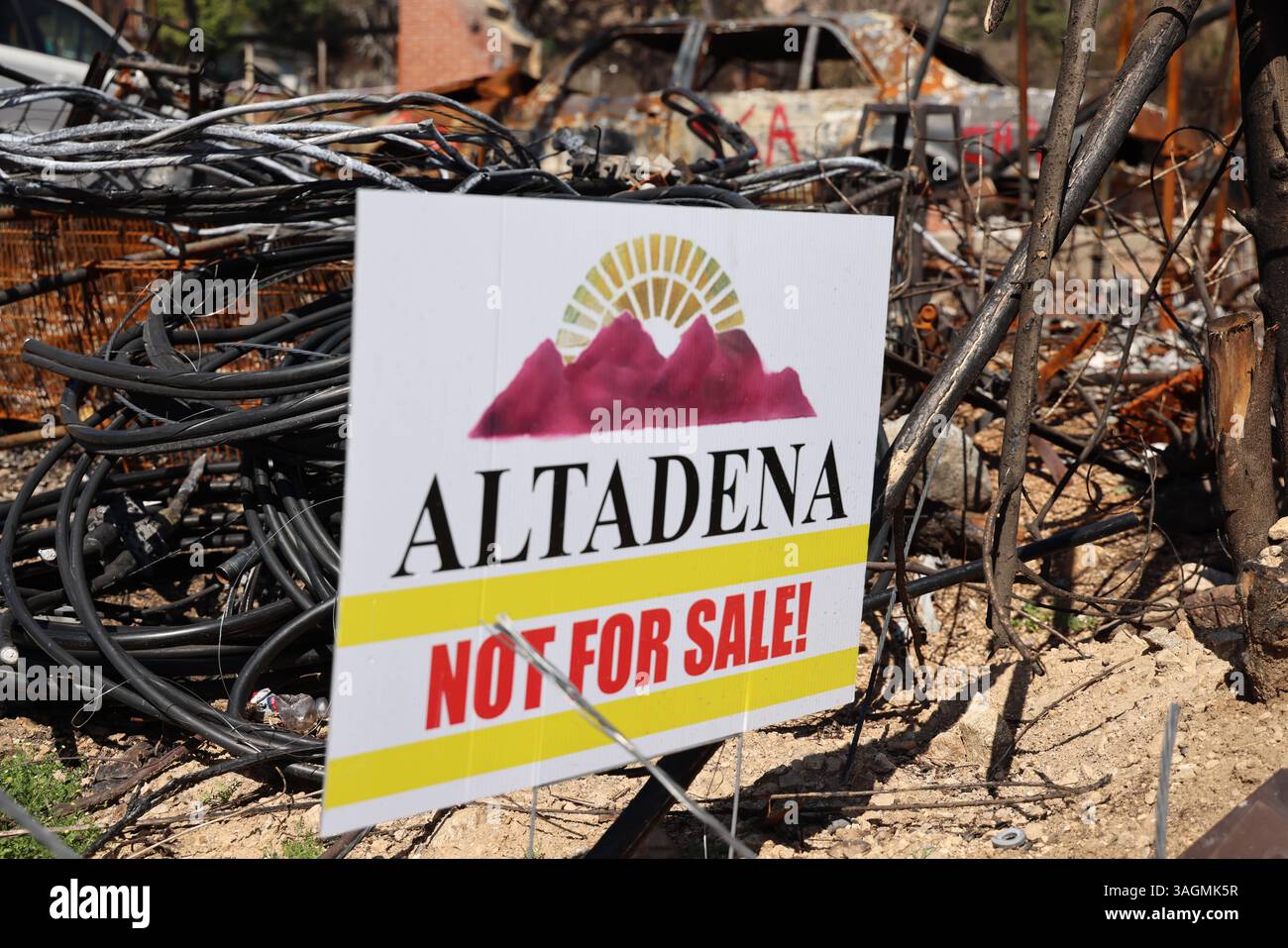 April 6, 2025, Altadena, Ca, USA: Altadena Not For Sale Sign on a ...