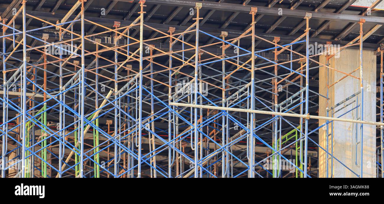 A large number of scaffoldings are used in large construction projects ...