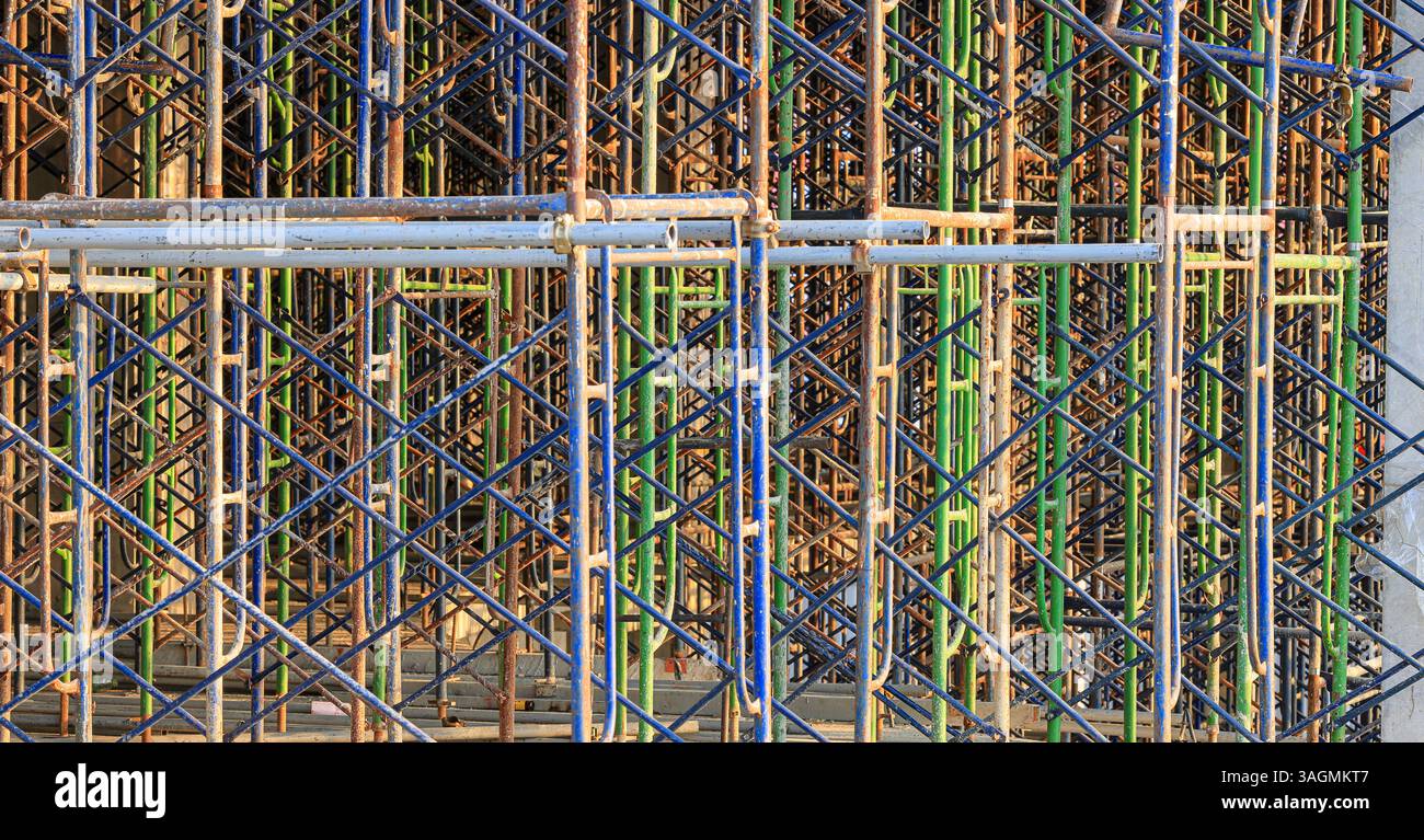 A large number of scaffoldings are used in large construction projects ...