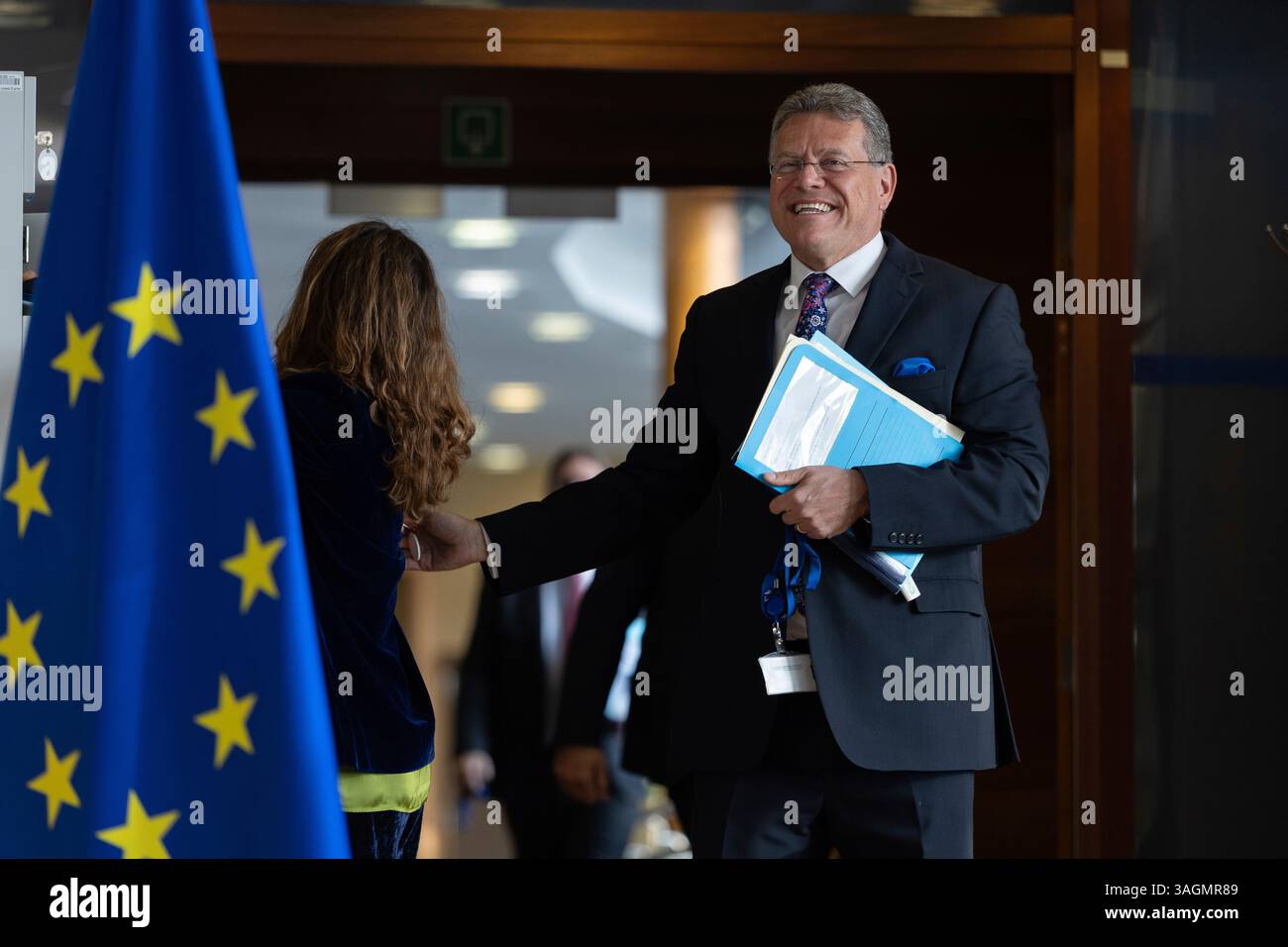 European Commissioner for Trade and Economic Security Maros Sefcovic ...
