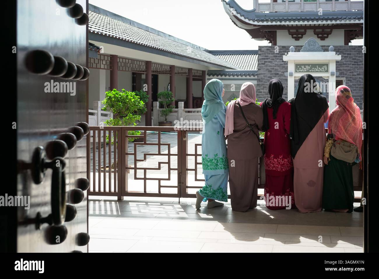 Klang, Malaysia - Apr 1, 2025: The compound inside Masjid Jamek Cina ...