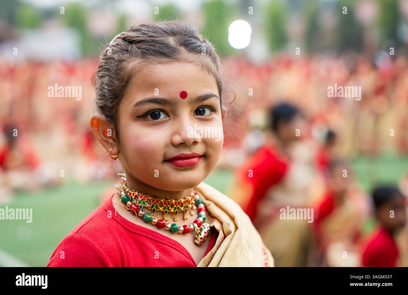 April 8, 2025: Paricipants in a Bihu dance workshop ahead of Rongali Bihu Festival, in Guwahati ...