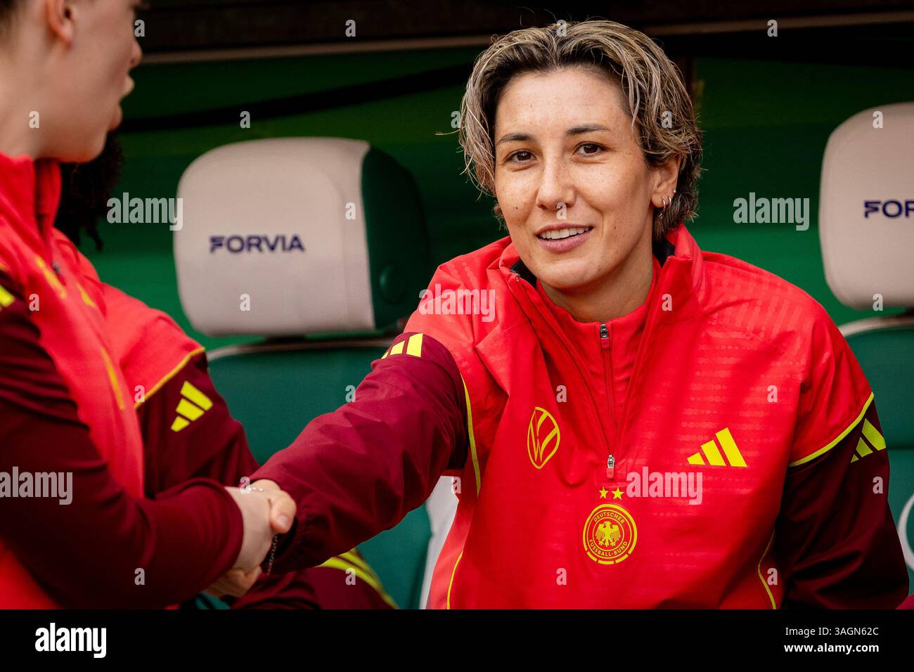 Wolfsburg, Germany. 08th Apr, 2025. Sara Doorsoun of Germany seen at ...