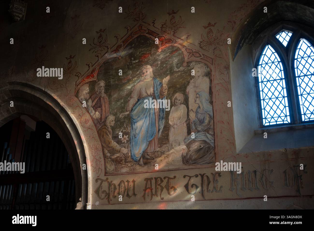 Wall painting, St. Mary the Virgin Church, Titchmarsh, Northamptonshire ...