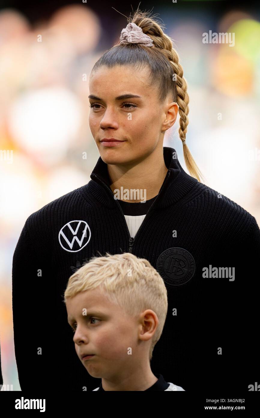 Wolfsburg, Germany. 08th Apr, 2025. Selina Cerci of Germany seen during ...