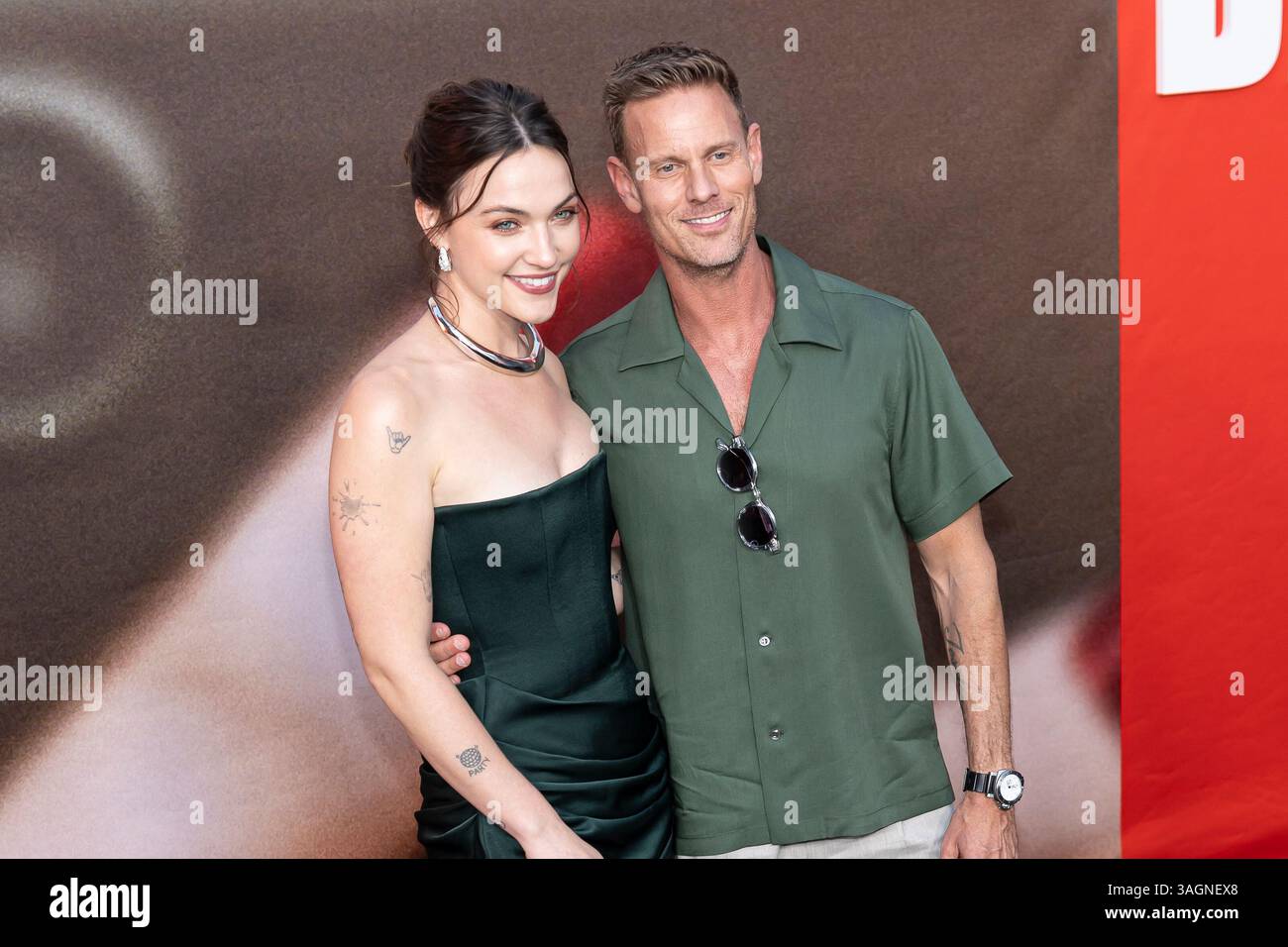 Violett Beane and Christopher Landon attend the arrivals of Universal ...