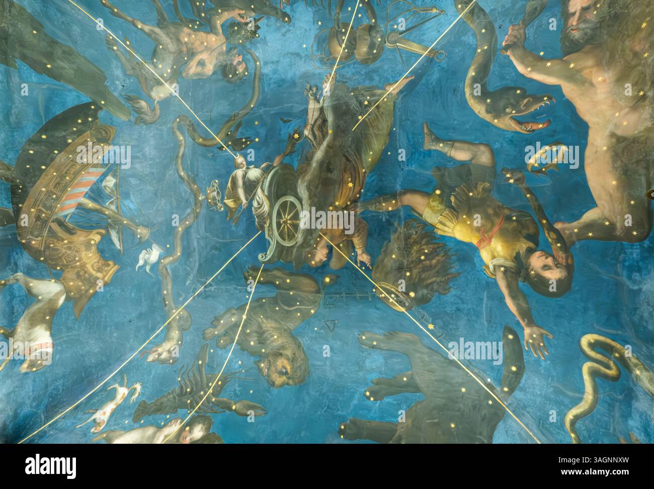 The magnificent ceiling of the zodiac chamber in palazzo ducale, Mantua ...