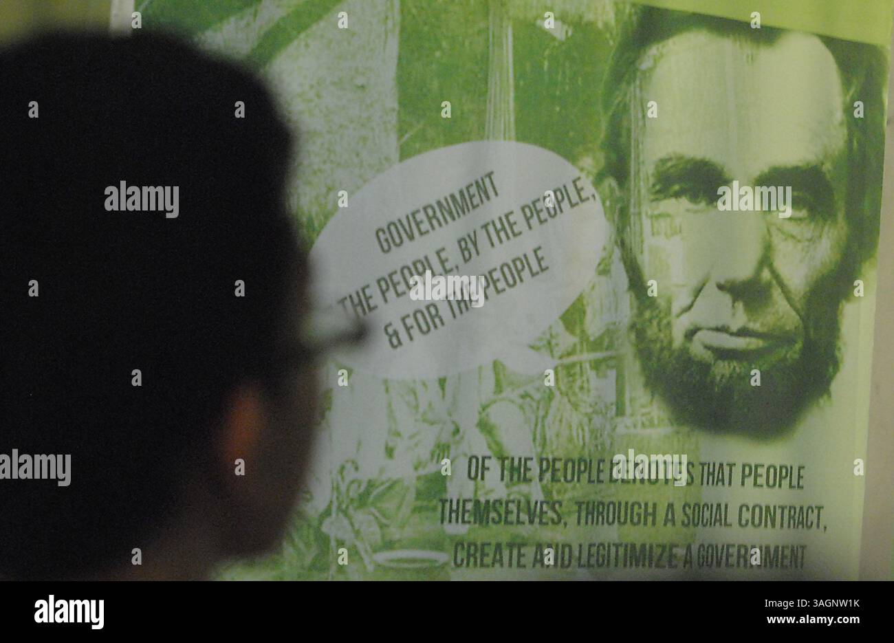 Sept. 18, 2012 - Manila, Philippines - A man views posters in an ...