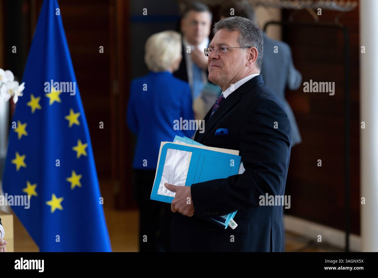 European Commissioner for Trade and Economic Security Maros Sefcovic ...