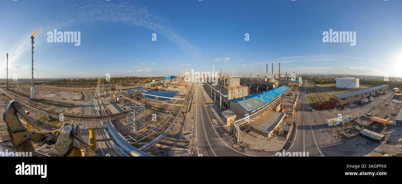 Tabriz Oil Refinery, Iran – A panoramic view of the industrial complex ...