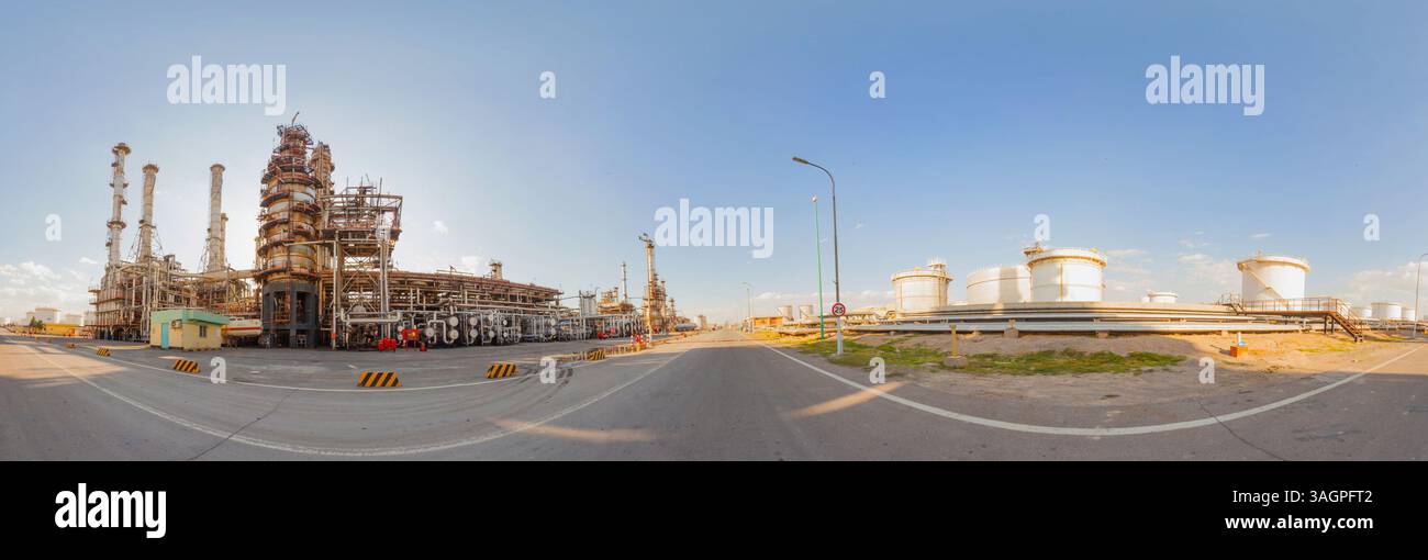 Tabriz Oil Refinery, Iran – A panoramic view of the industrial complex ...