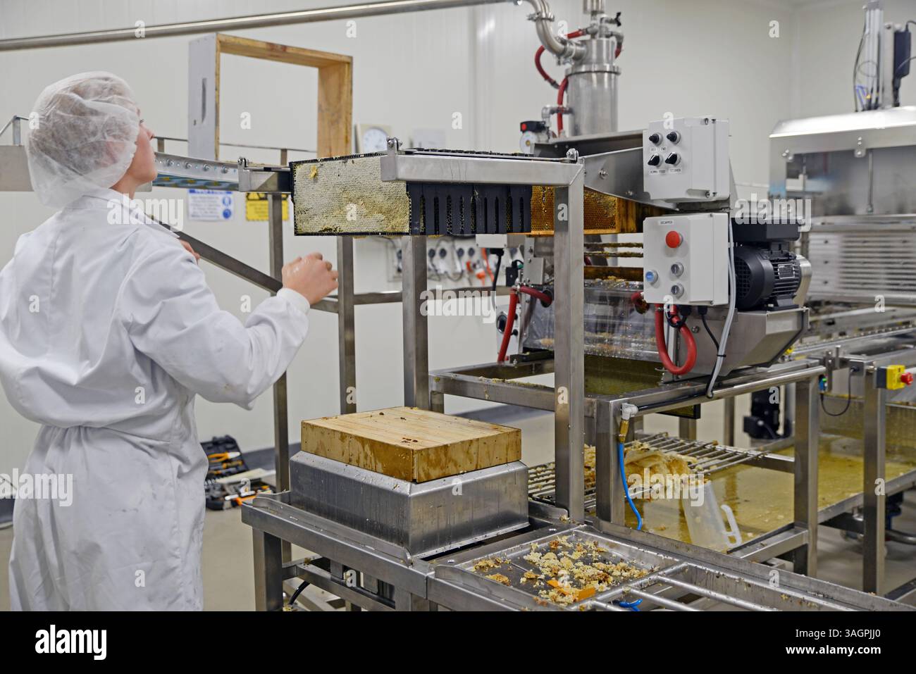 GREYMOUTH, NEW ZEALAND, DECEMBER 28, 2016: A worker checks production ...