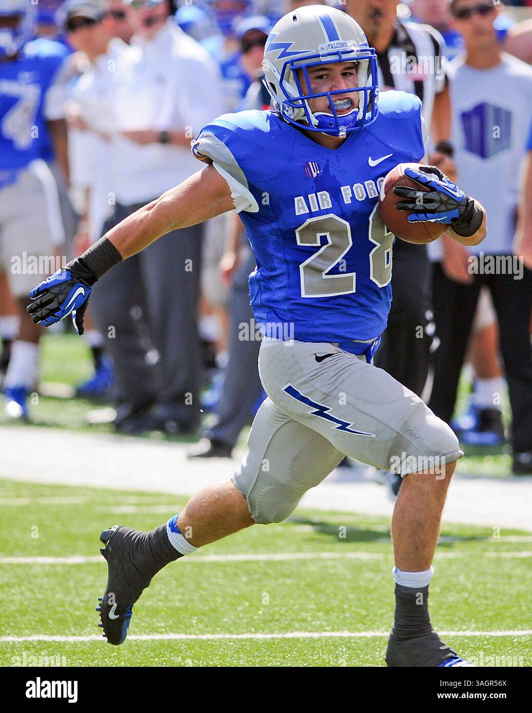 September 29, 2012: Air Force running back, Cody Getz (28), breaks for ...