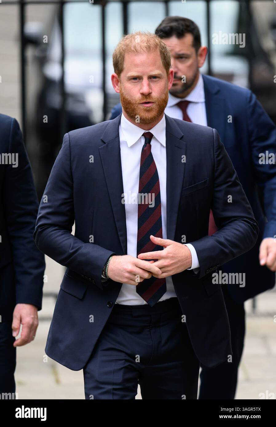 London, UK. April 9th, 2025. The Duke of Sussex arriving at The Court ...