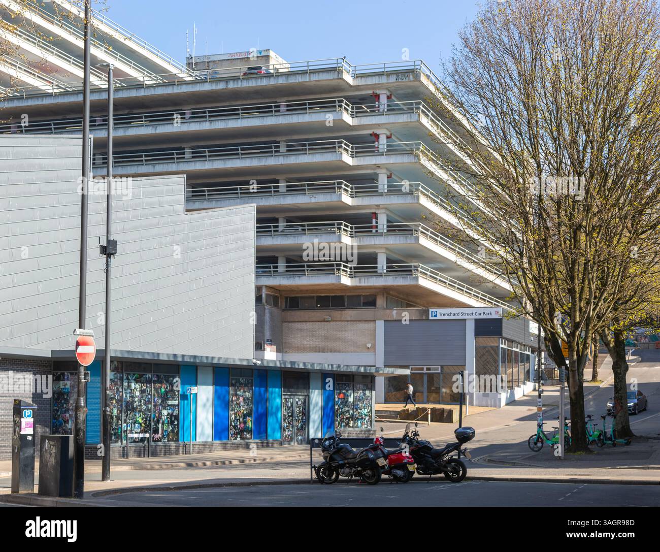 Trenchard Street multi-storey car park, city centre of Bristol, England ...