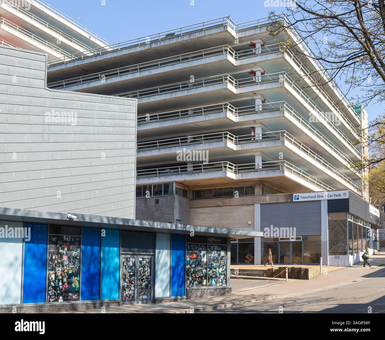 Trenchard Street multi-storey car park, city centre of Bristol, England ...
